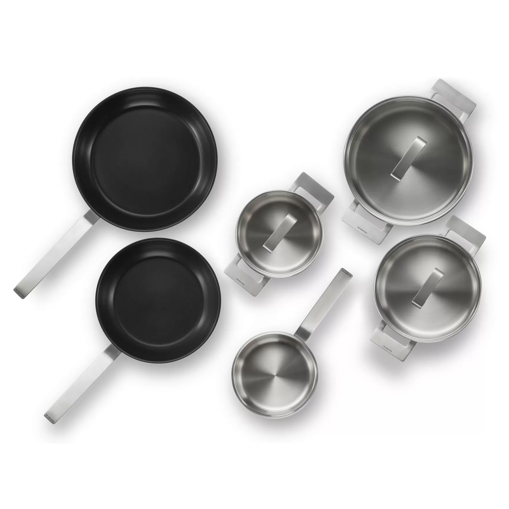 6 piece ProInduction cookware set consists of: 3 pots, 2 pans and 1 ...