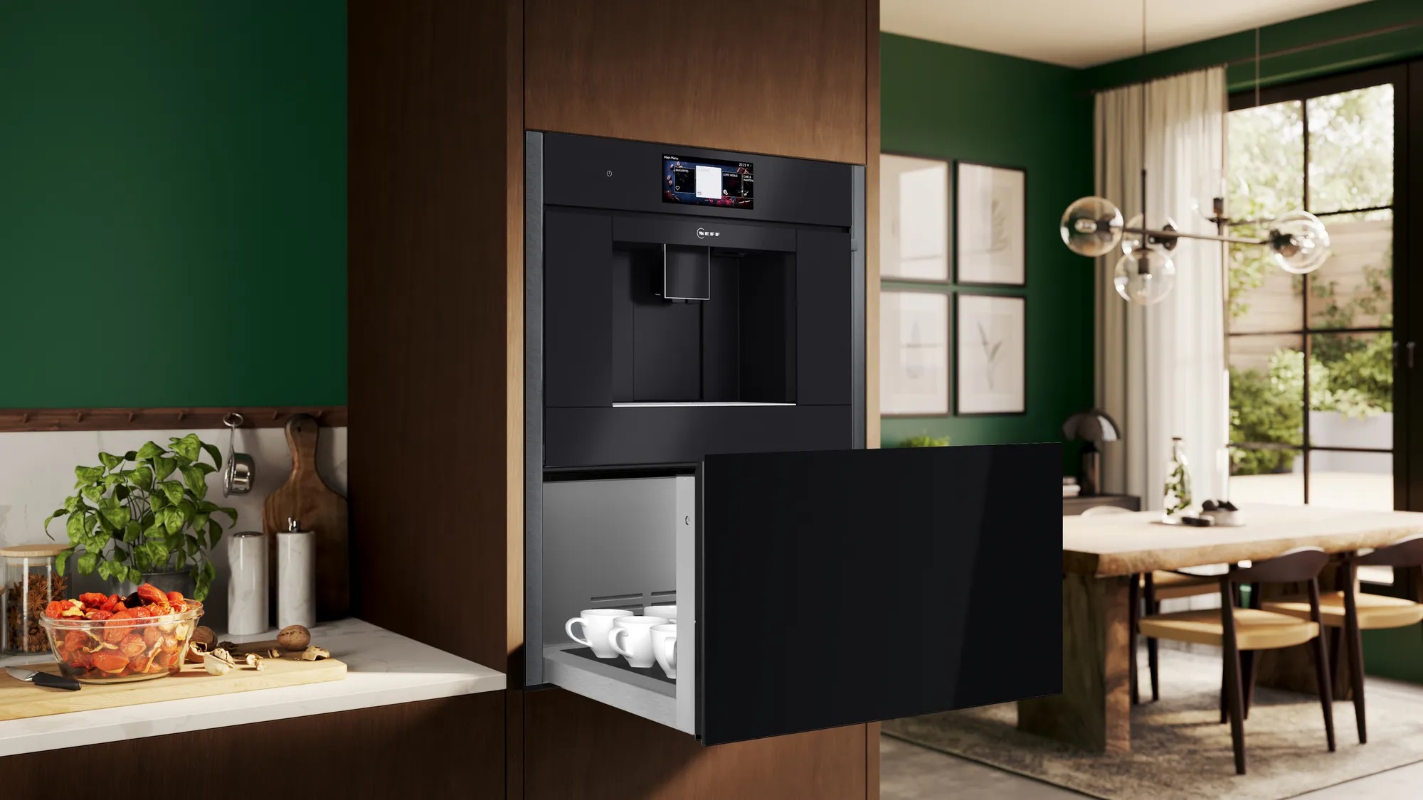 Neff 29cm multifunctional warming drawer with Metallic Silver Side ...