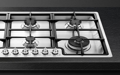 Smeg Classic 90cm 6 Burner Gas Cooktop Ultra Low Profile PGA962 ...
