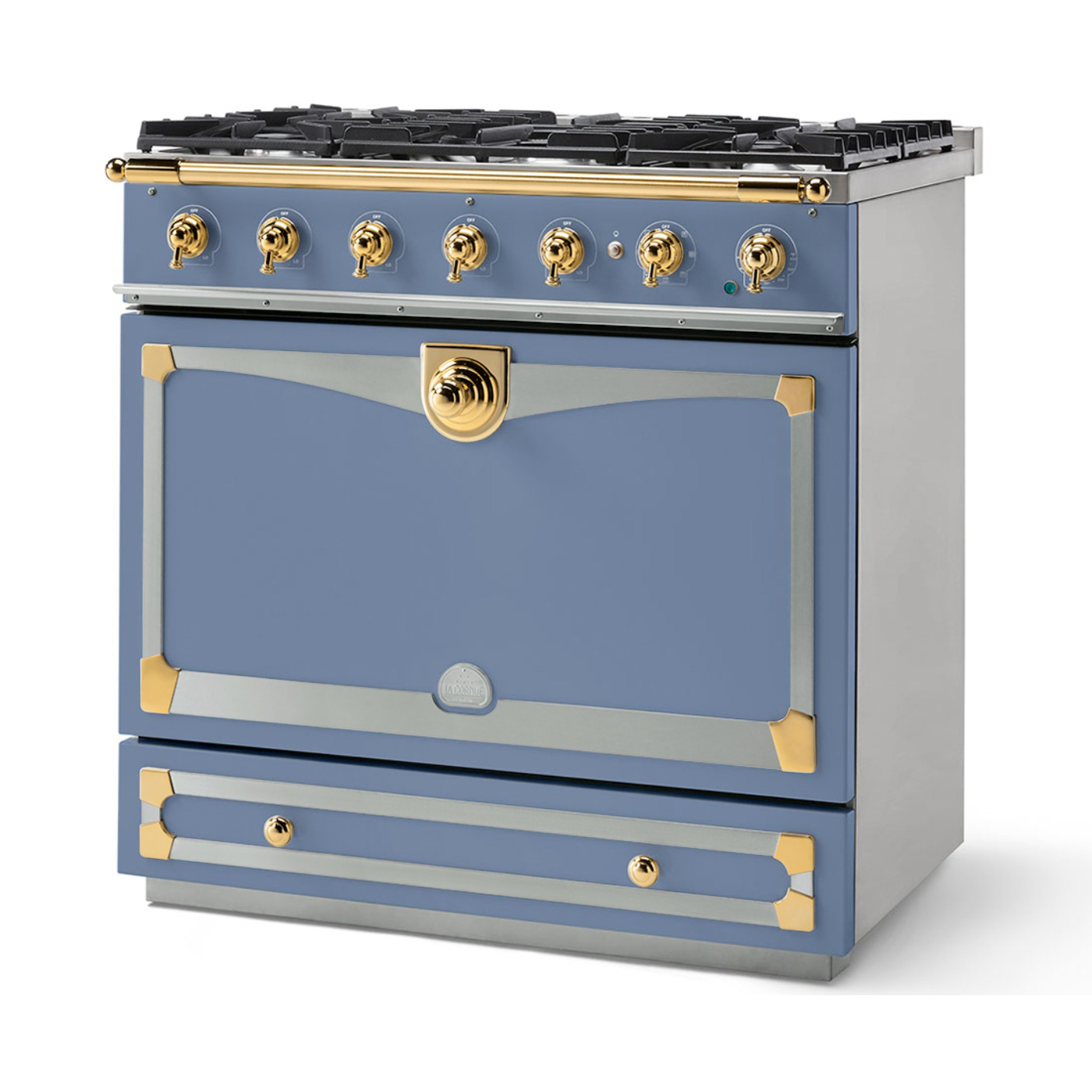 Cornufé Albertine 90cm Dual Fuel Range Cooker - Paris Blue ALB90DFPB/BN ...