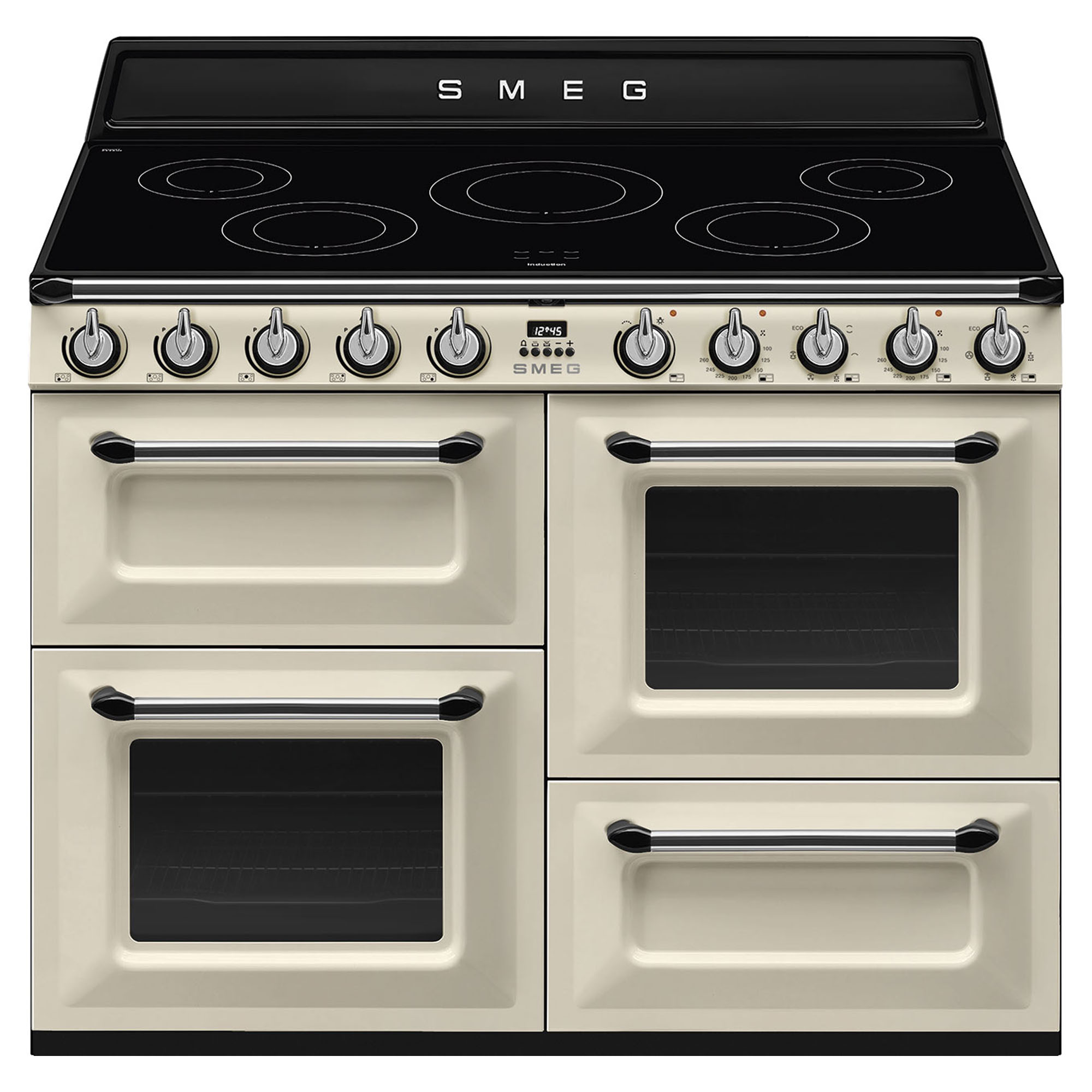 Smeg 110cm Victoria Freestanding Cooker With Induction Hob Cream Smeg 110cm Victoria Freestanding Cooker With Induction Hob Cream