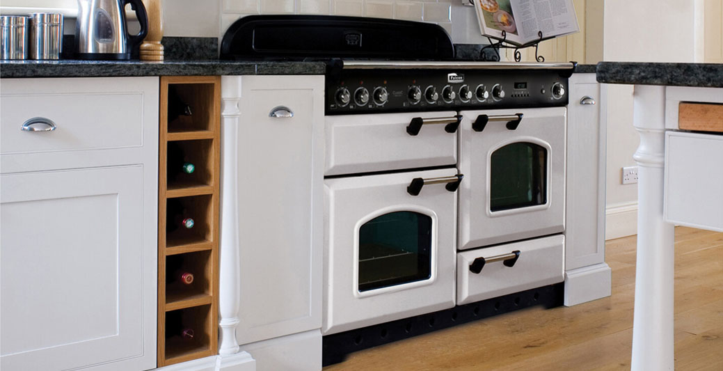 Falcon Classic Deluxe 110cm Dual Fuel Upright Cooker White/Chrome ...