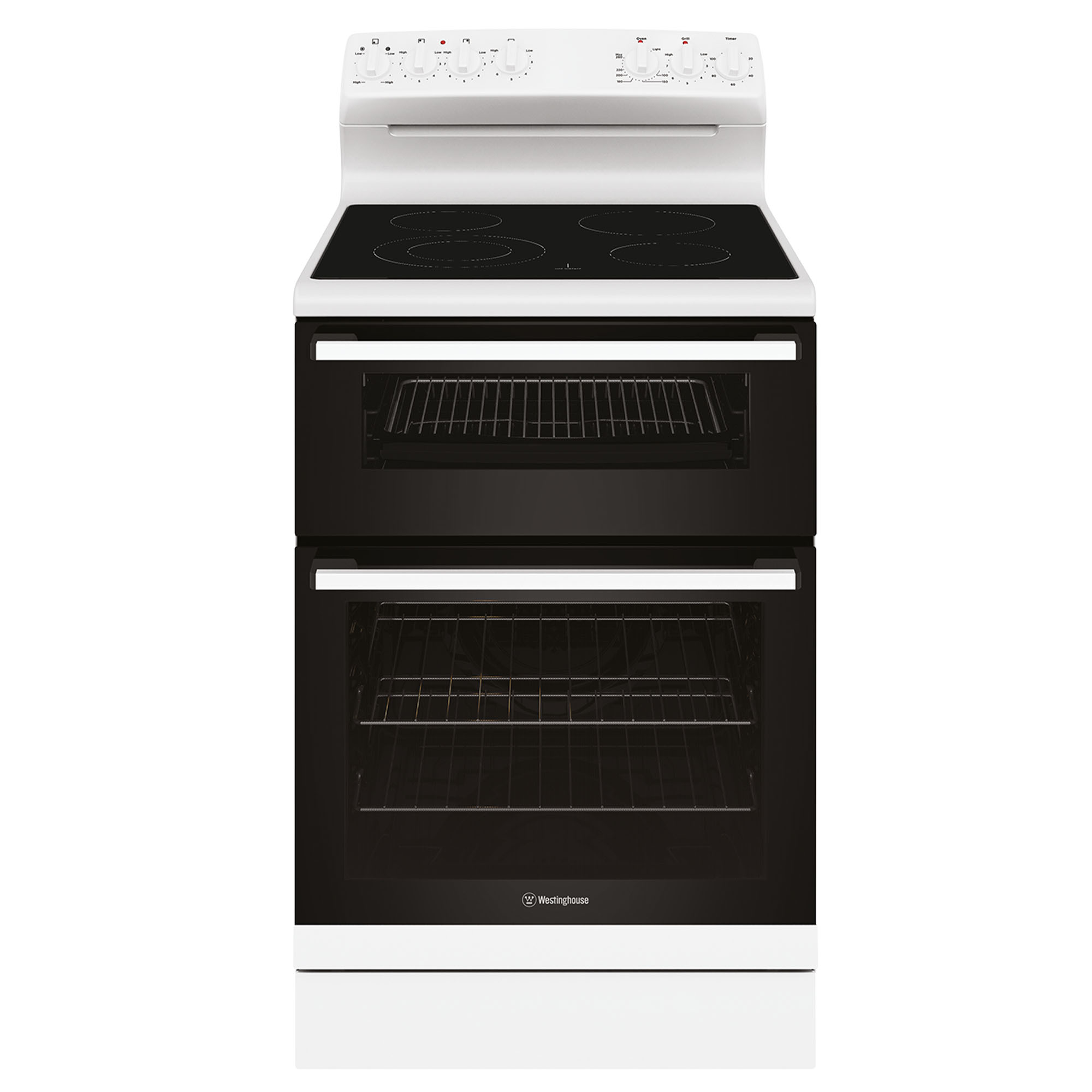 Westinghouse 60cm freestanding electric oven and ceramic cooktop, white ...