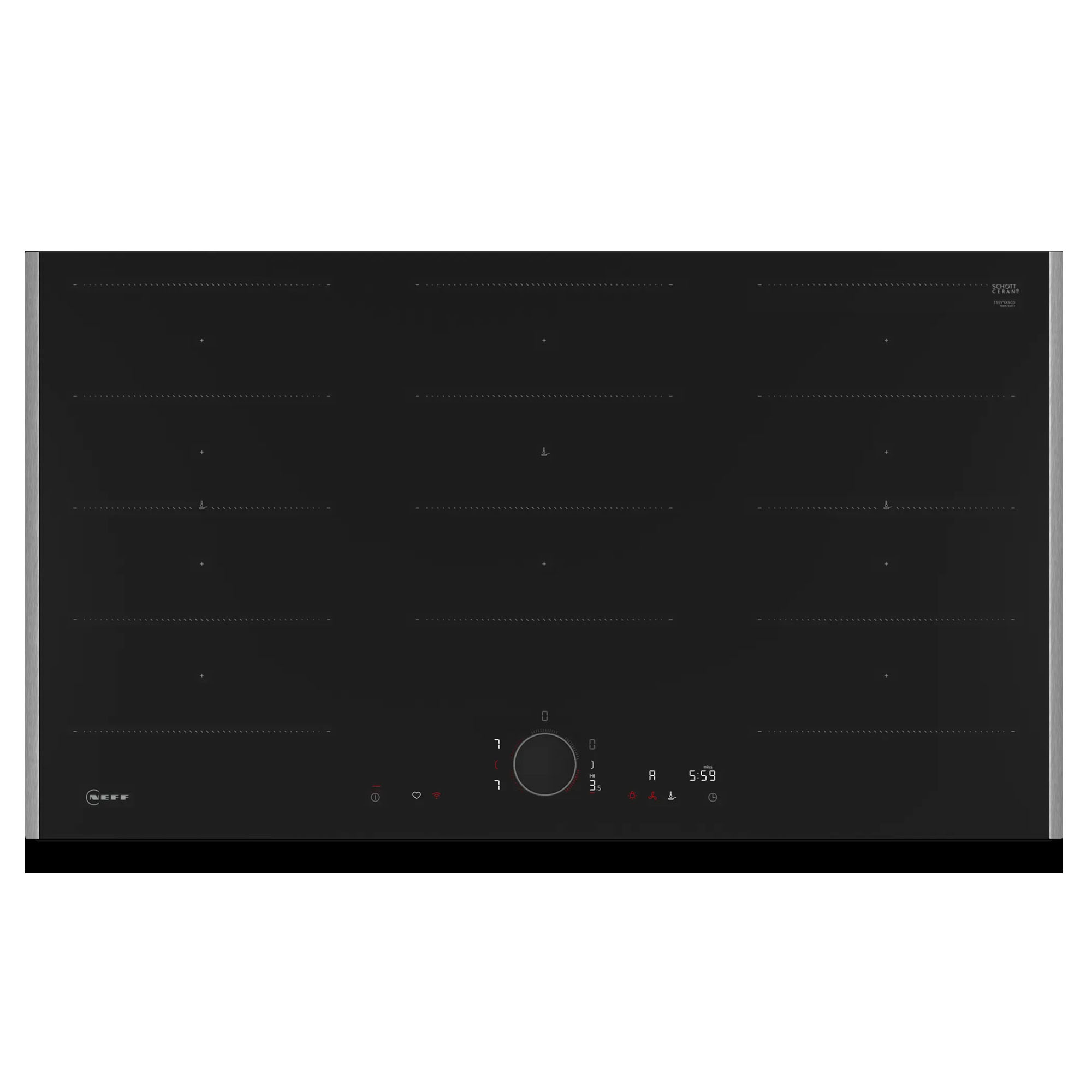 Neff 90cm Induction Cooktop with Twistpad Metallic Silver T69YYX4C0-MS ...