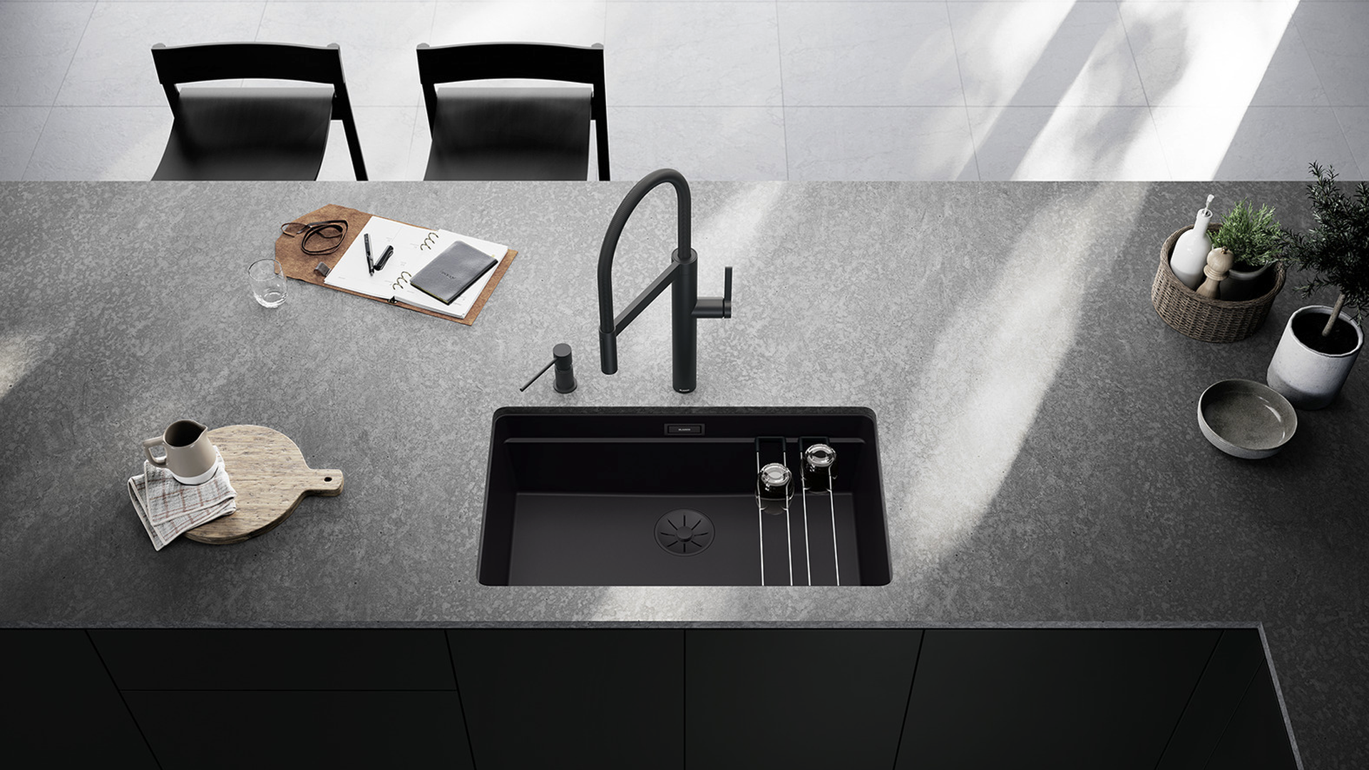 BLANCOCULINA-S II Black Matte Mixer Tap BLANCOCULINA-SIIMB - Signature ...