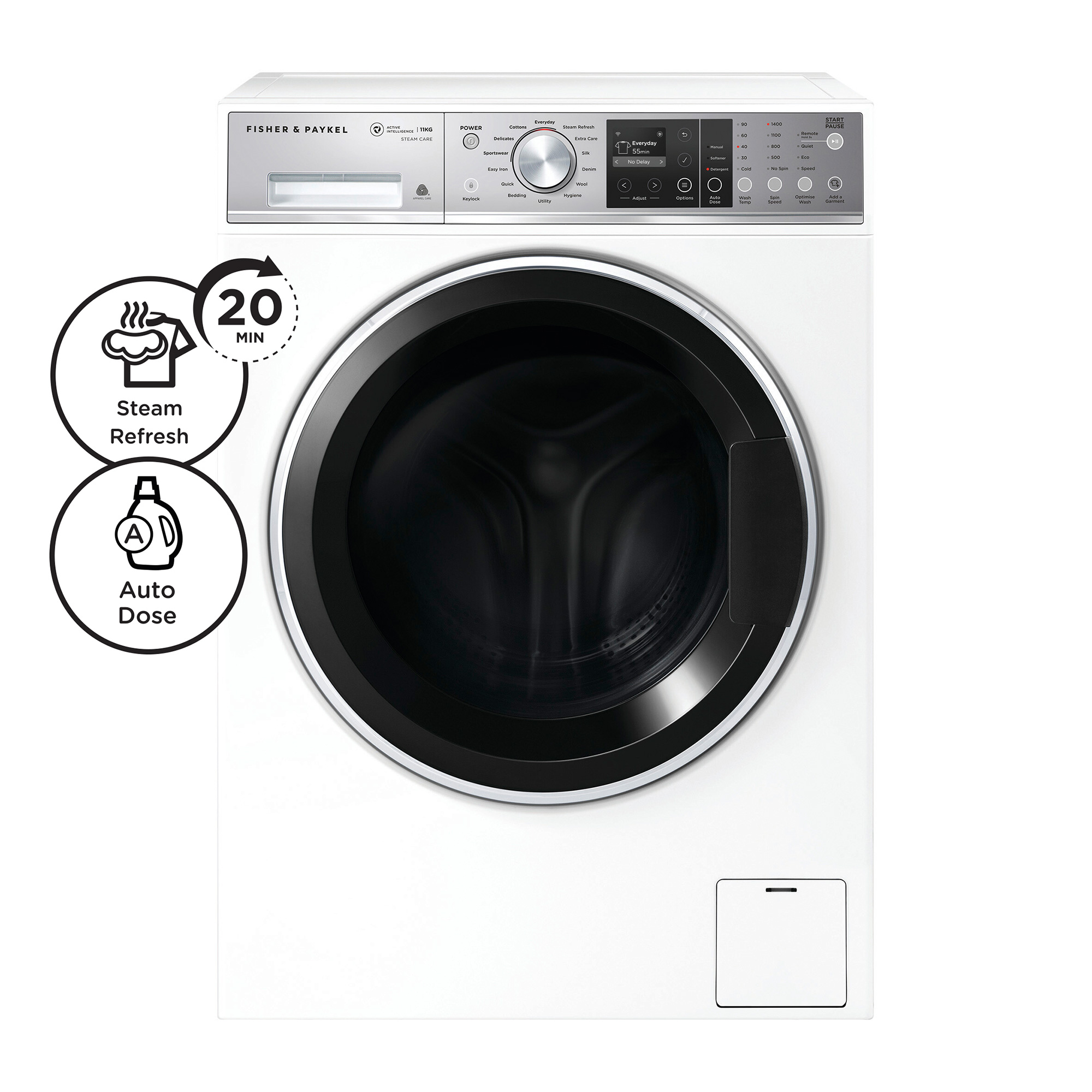 11kg Front Loader Washing Machine with ActiveIntelligence ™ & Steam ...