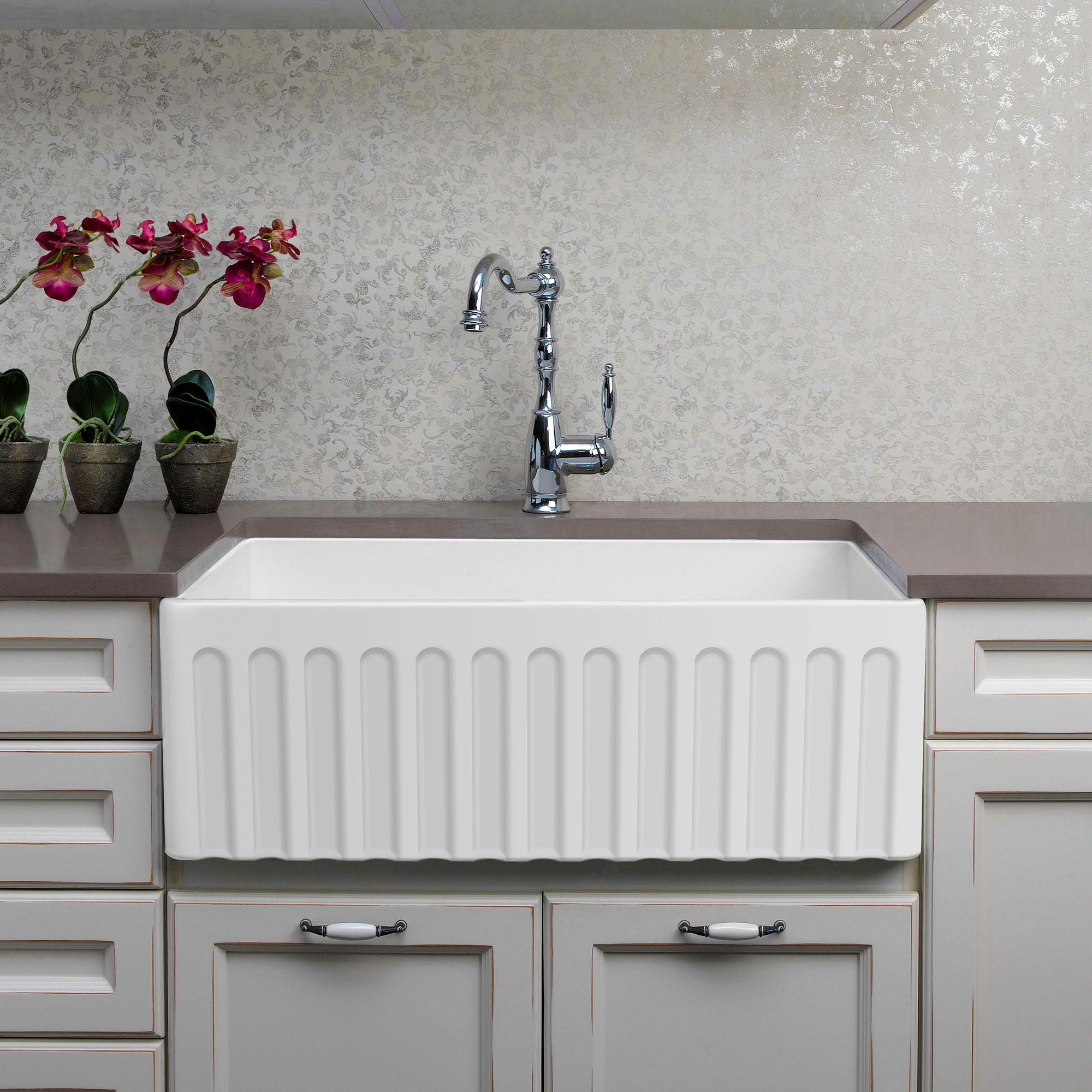 Turner Hastings Novi 75x46 Fireclay Butler Sink - Gloss White NO75FS ...