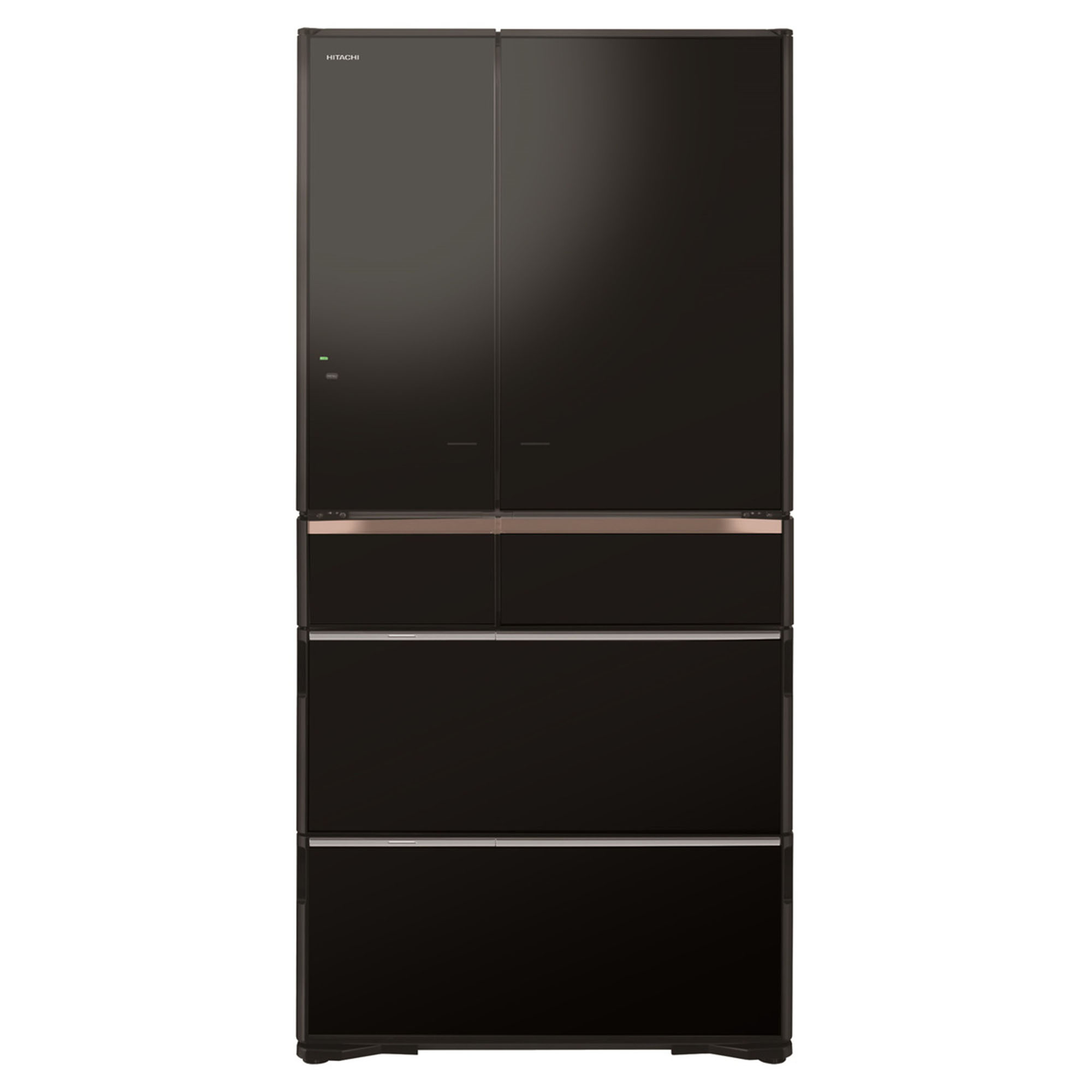 Hitachi 735L Multi Drawer French Door Fridge, Black Glass RZX740RAXK ...