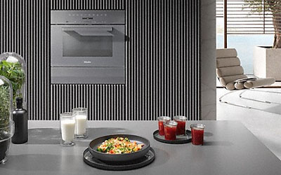 Miele PureLine CleanSteel Built-in Microwave Oven M7244TC - Signature ...