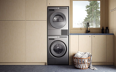 Asko Laundry Stacking Kit Shelf/Basket Titanium HDB1153T - Signature ...