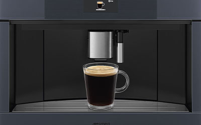 Smeg Linea Compact Built-in Coffee Machine - Neptune Grey CMS4104G ...