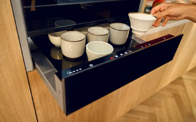 Neff 29cm multifunctional warming drawer with Metallic Silver Side ...