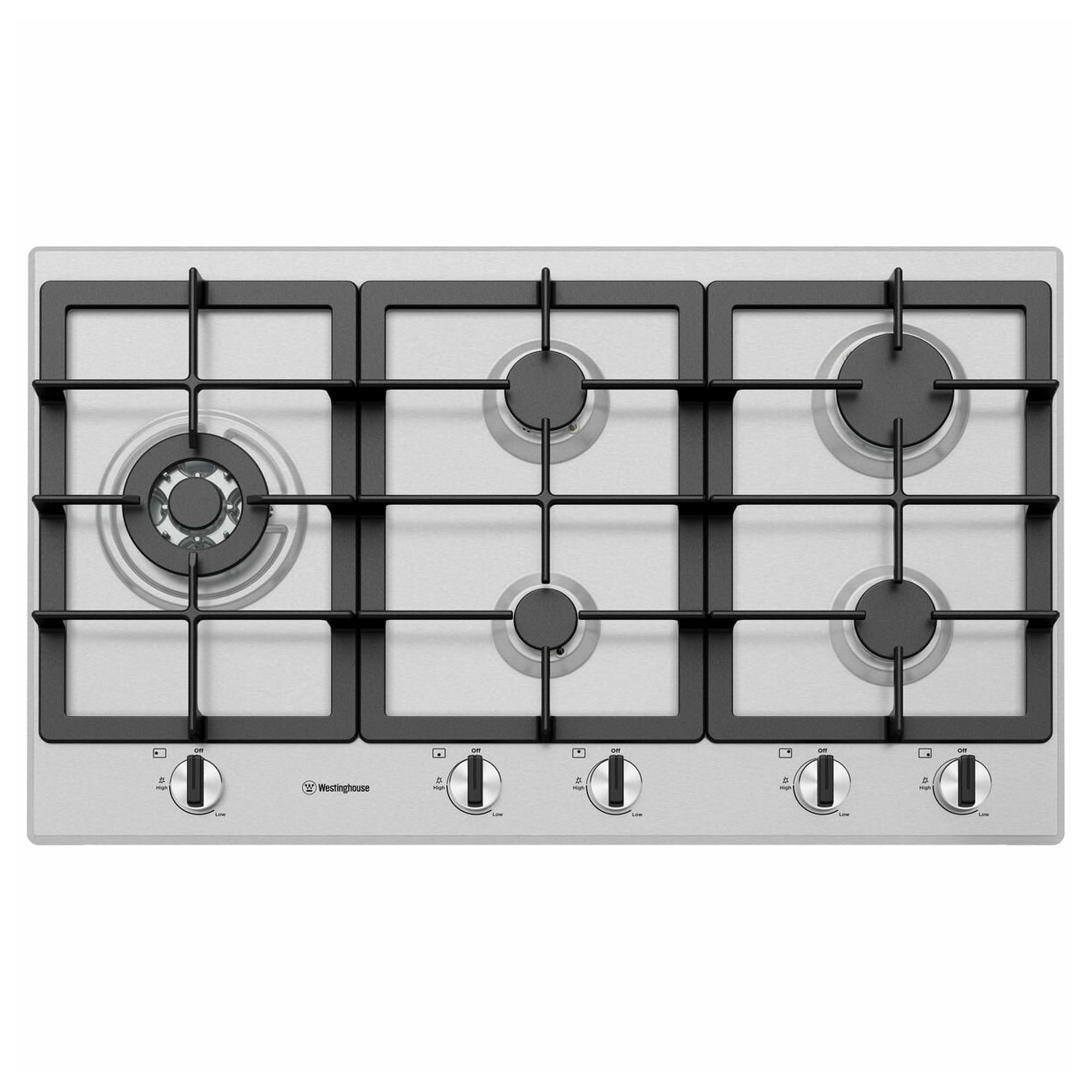 Westinghouse 90cm 5 Burner Gas Cooktop WHG954SC - Signature Appliances
