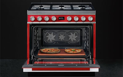 Smeg 90cm Portofino Pyrolytic Freestanding CookerSunshine Yellow ...