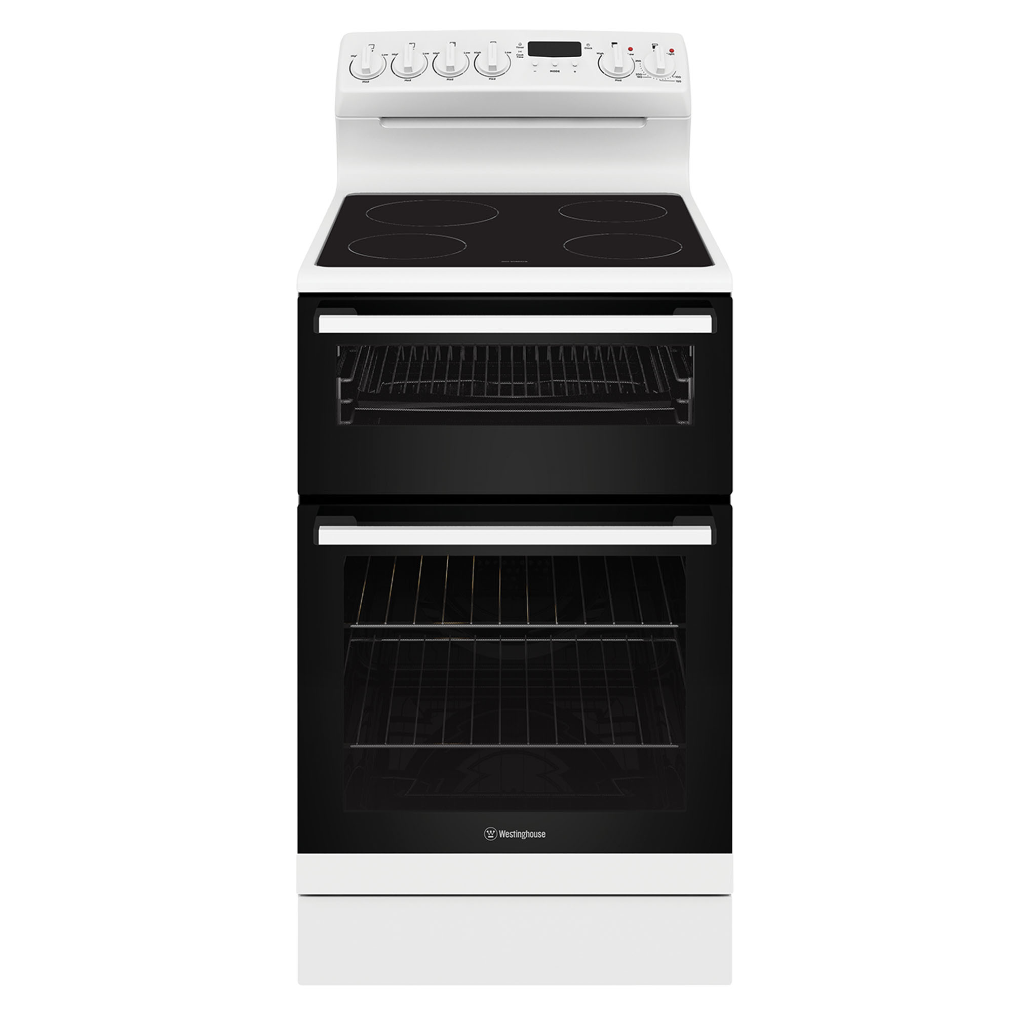 Westinghouse 54cm freestanding electric oven and ceramic cooktop, white ...