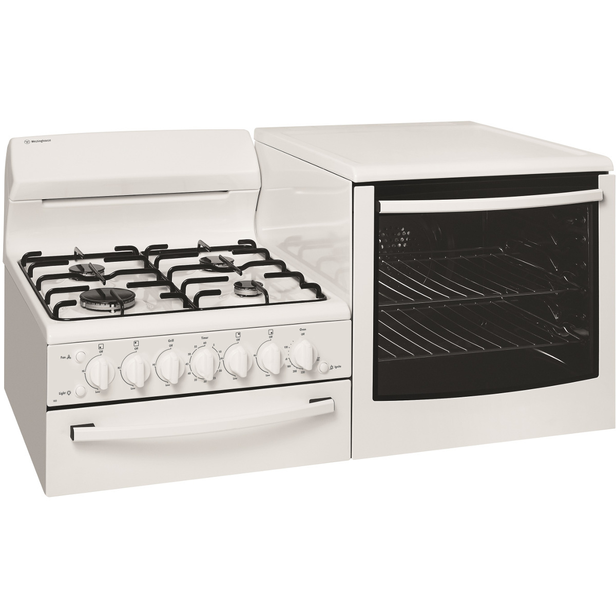 Westinghouse Elevated Gas Feestanding Cooker WDG103WBNG-R - Signature ...