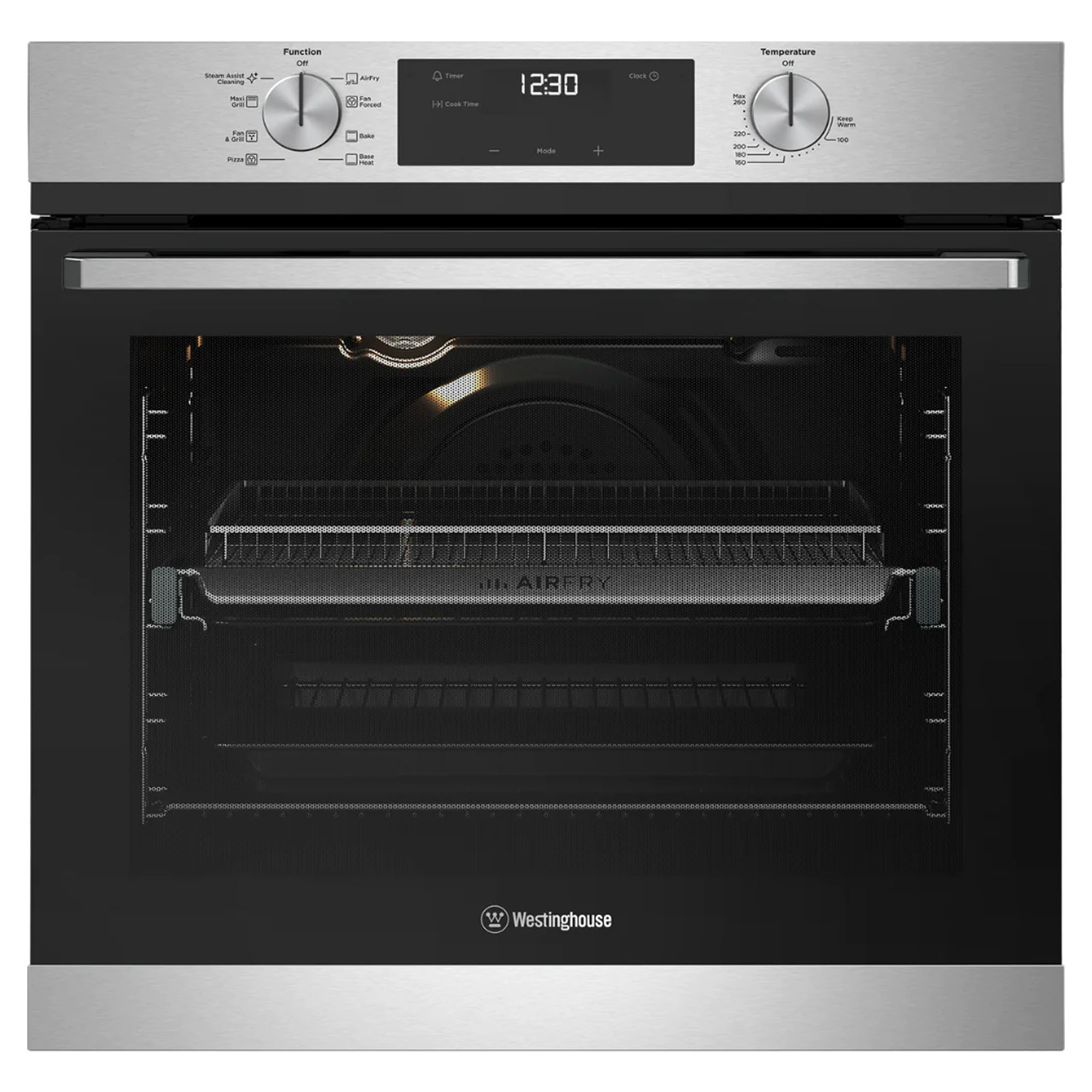 60cm multi-function 8 stainless steel oven with AirFry, programmable ...