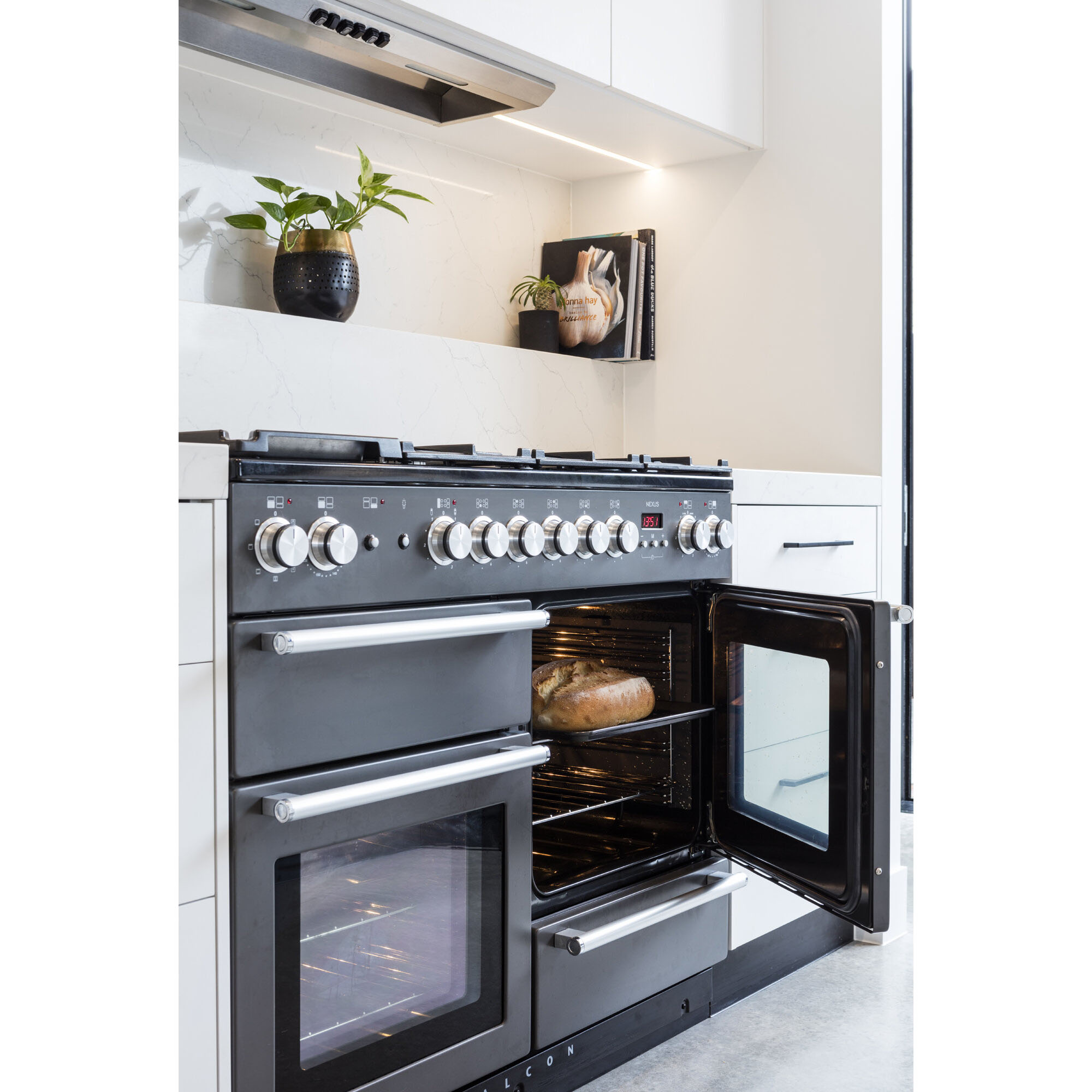 Falcon Nexus 110cm Dual Fuel Upright Cooker Slate/Chrome NEX110DFSL/CH ...