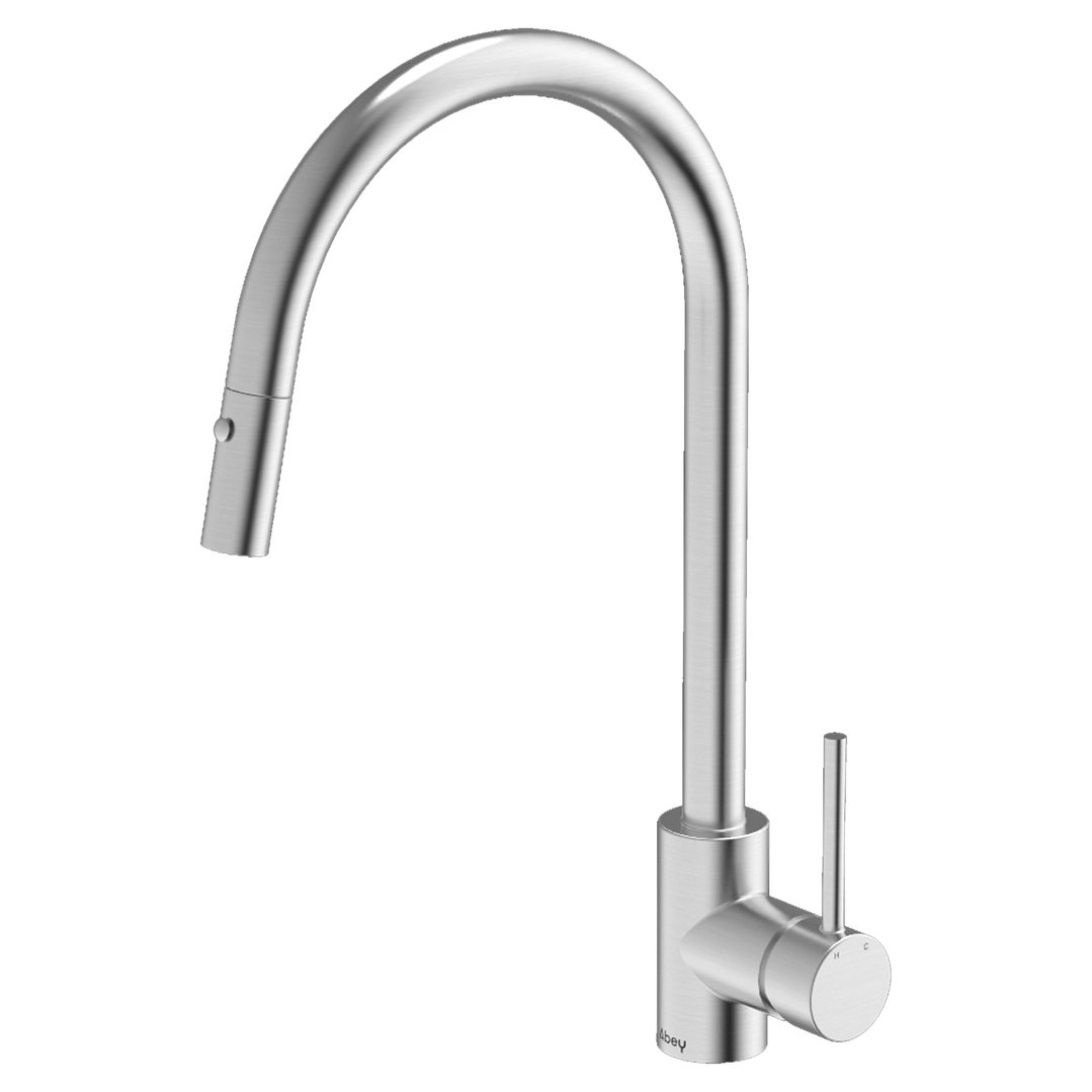 316 Gooseneck Pull Out Dual Spray Function Stainless Steel Kitchen ...