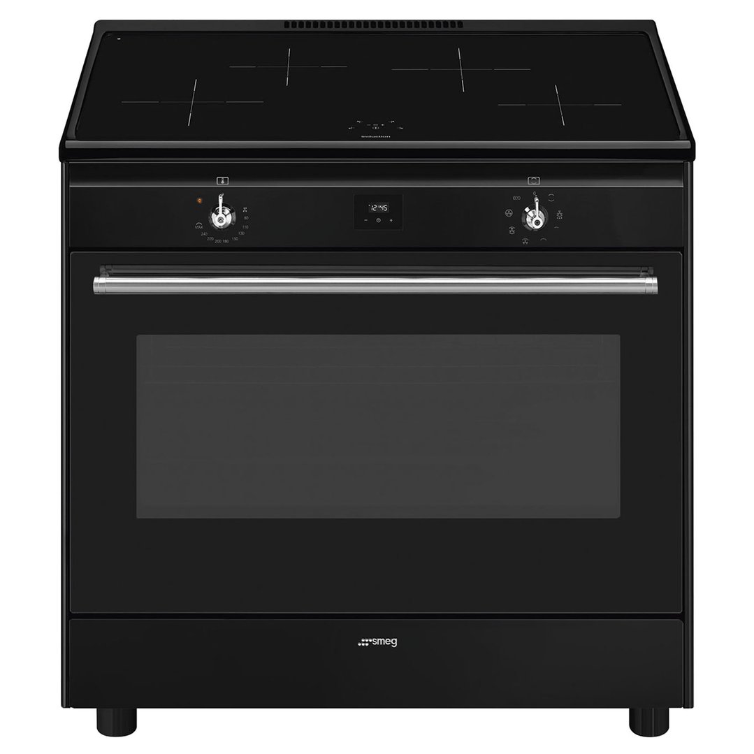 Smeg Classic 90cm Upright Cooker with Induction Hob - Black CX91IMBL ...
