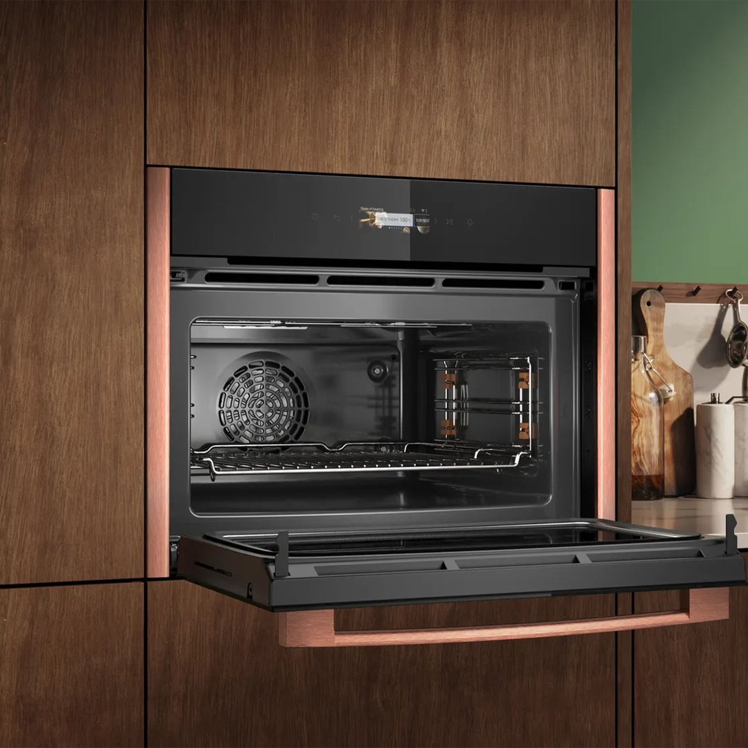 Neff Compact Oven with Microwave with Brushed Bronze Side Trims ...