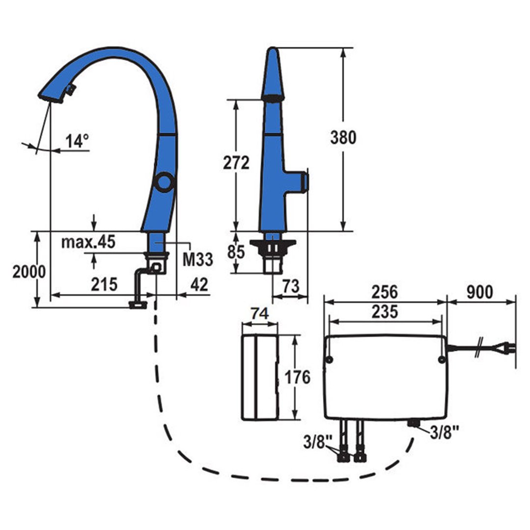 KWC Zoe Pull-Out Tap with Touch Light PRO - Stainless Steel 10201242127 ...