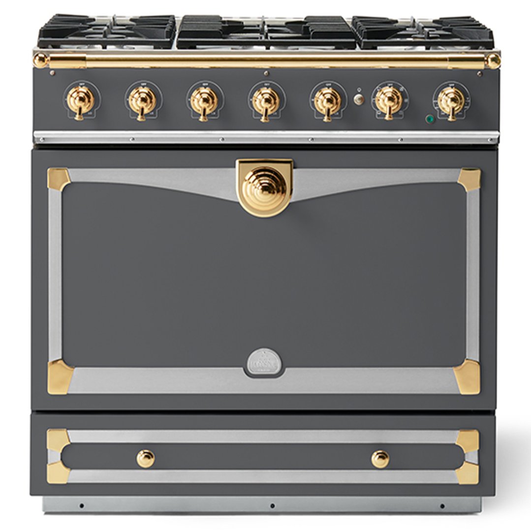 La Cornue CornuFe Albertine 90cm Dual Fuel Range Cooker - Graphite ...