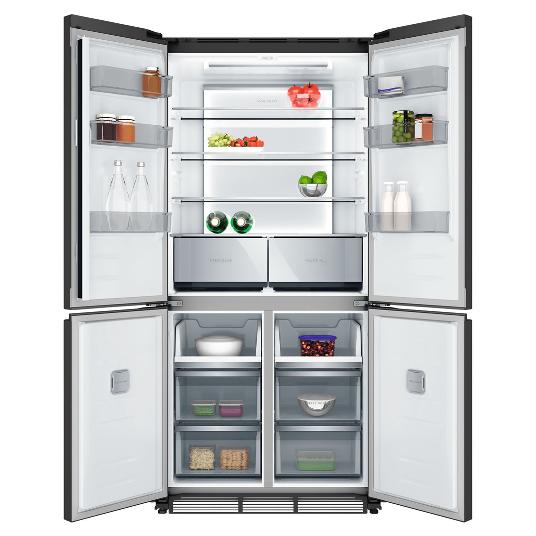 AEG 8000 Series 522L Quad Door Fridge, in Matte Black AQE5300BA ...