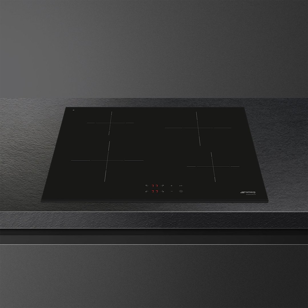 Smeg Classic 60cm 4 Zone Induction Cooktop - Black. SI2641DAU ...