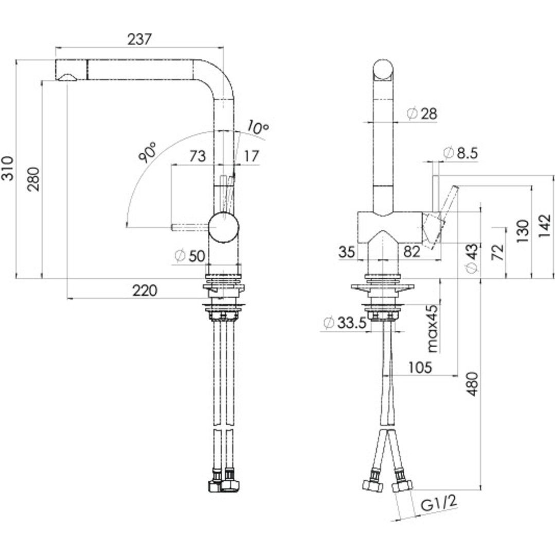 Franke Active Plus Swivel Mixer Tap TA7610 - Signature Appliances