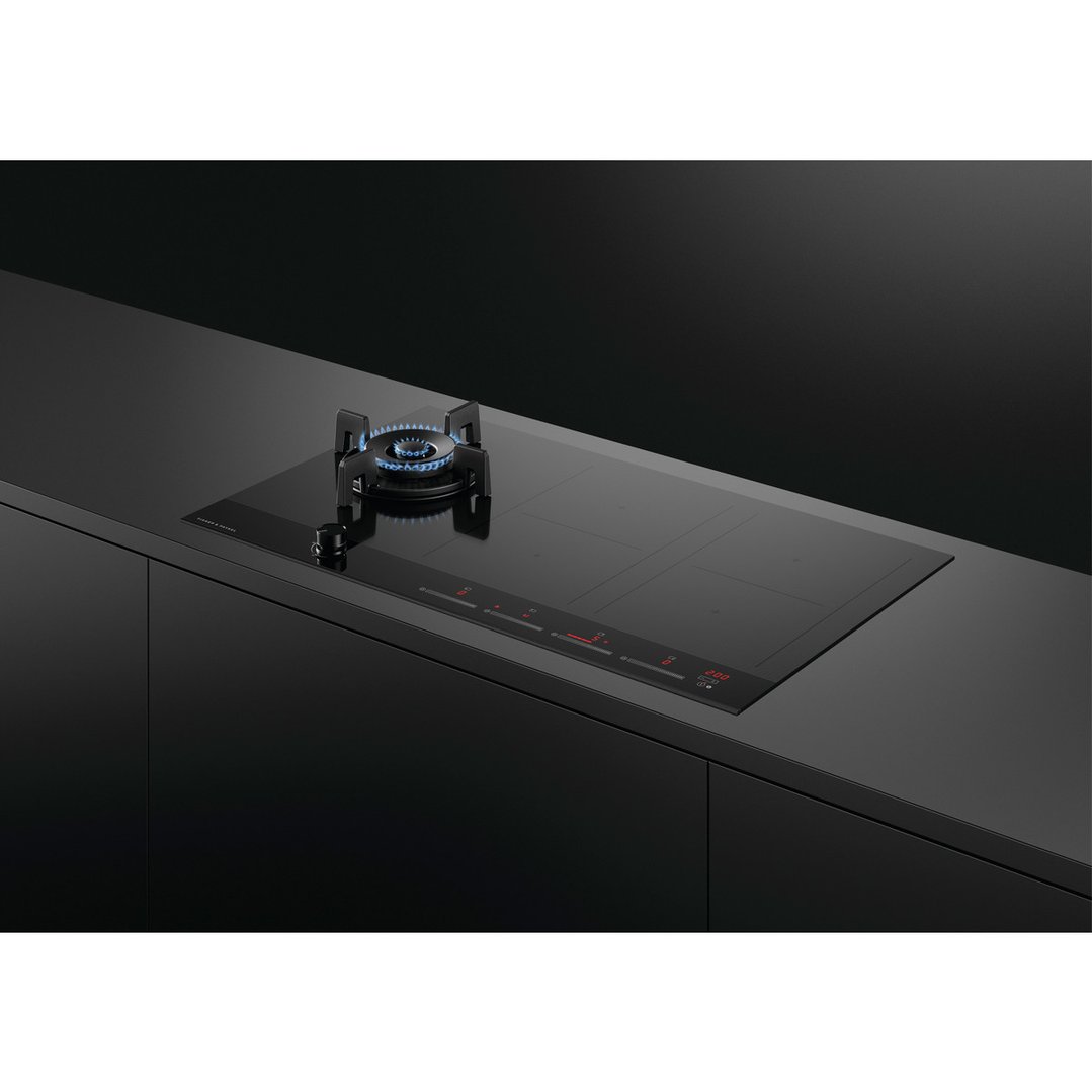 90cm Series 9 1 Burner + 4 Zone Hybrid Cooktop, 2 SmartZones, LPG ...