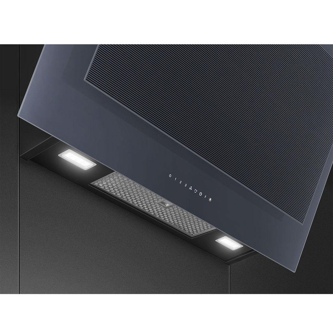 Smeg Linea 90cm Vertical Rangehood - Neptune Grey KV194G - Signature ...