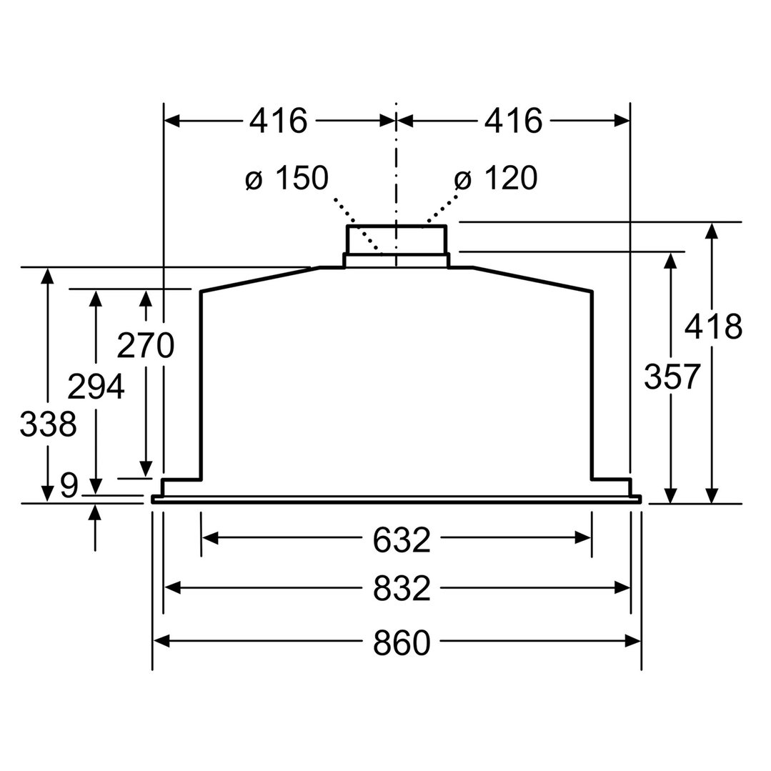 NEFF 86cm Integrated Rangehood, Stainless Steel D58ML66N1A - Signature ...