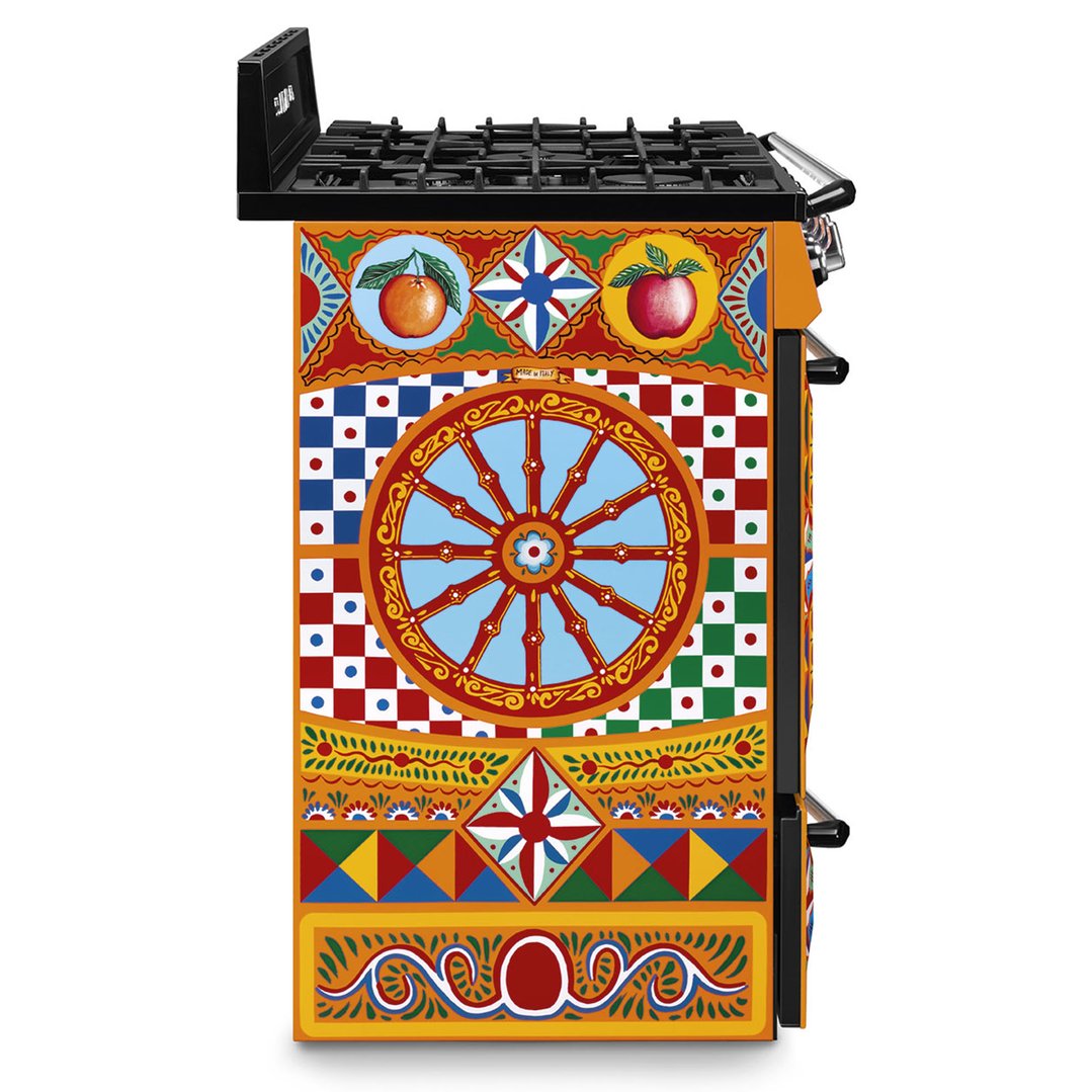 Smeg 90cm Dolce & Gabbana Divina Cucina Freestanding Dual Fuel Oven ...
