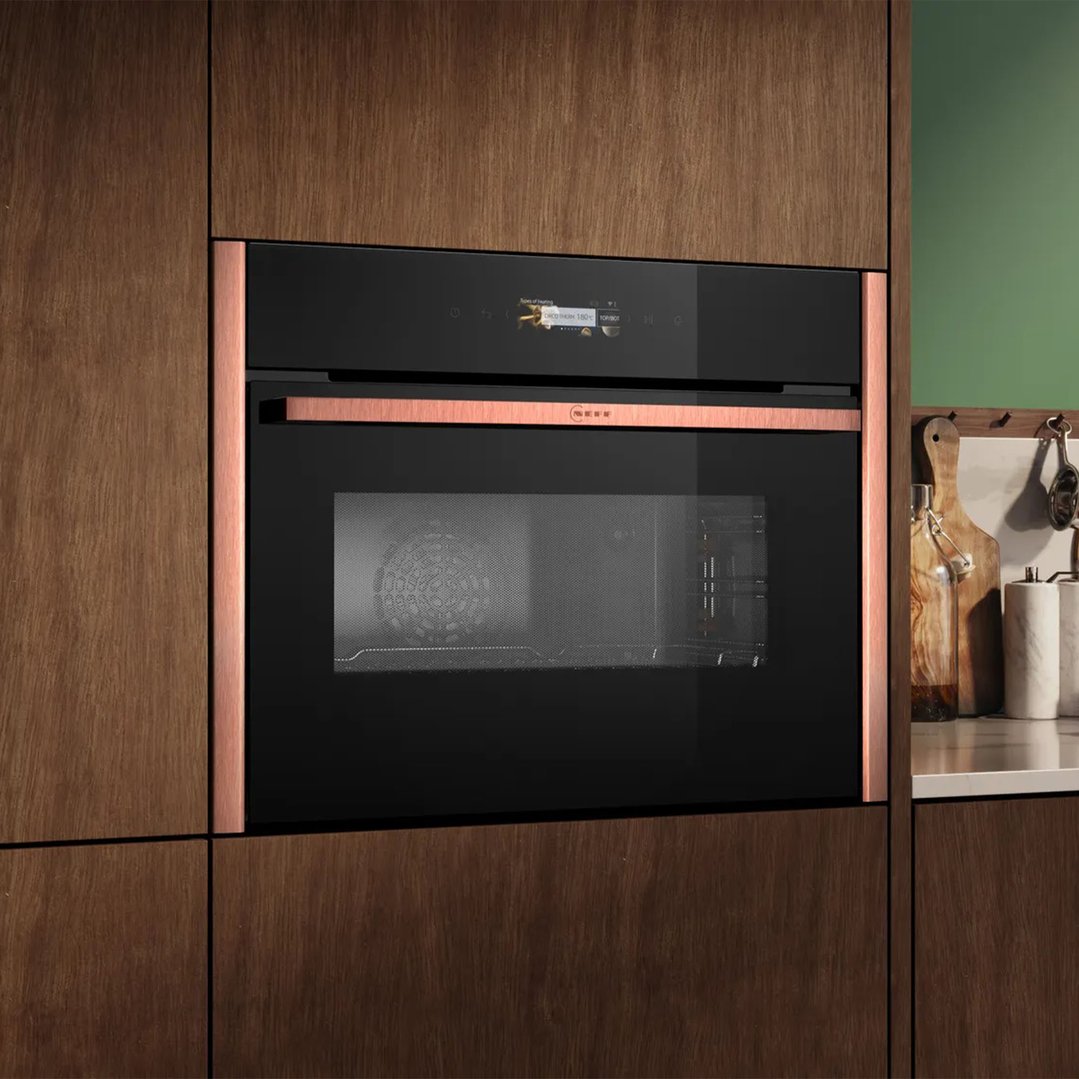 Neff Compact Oven with Microwave with Brushed Bronze Side Trims ...