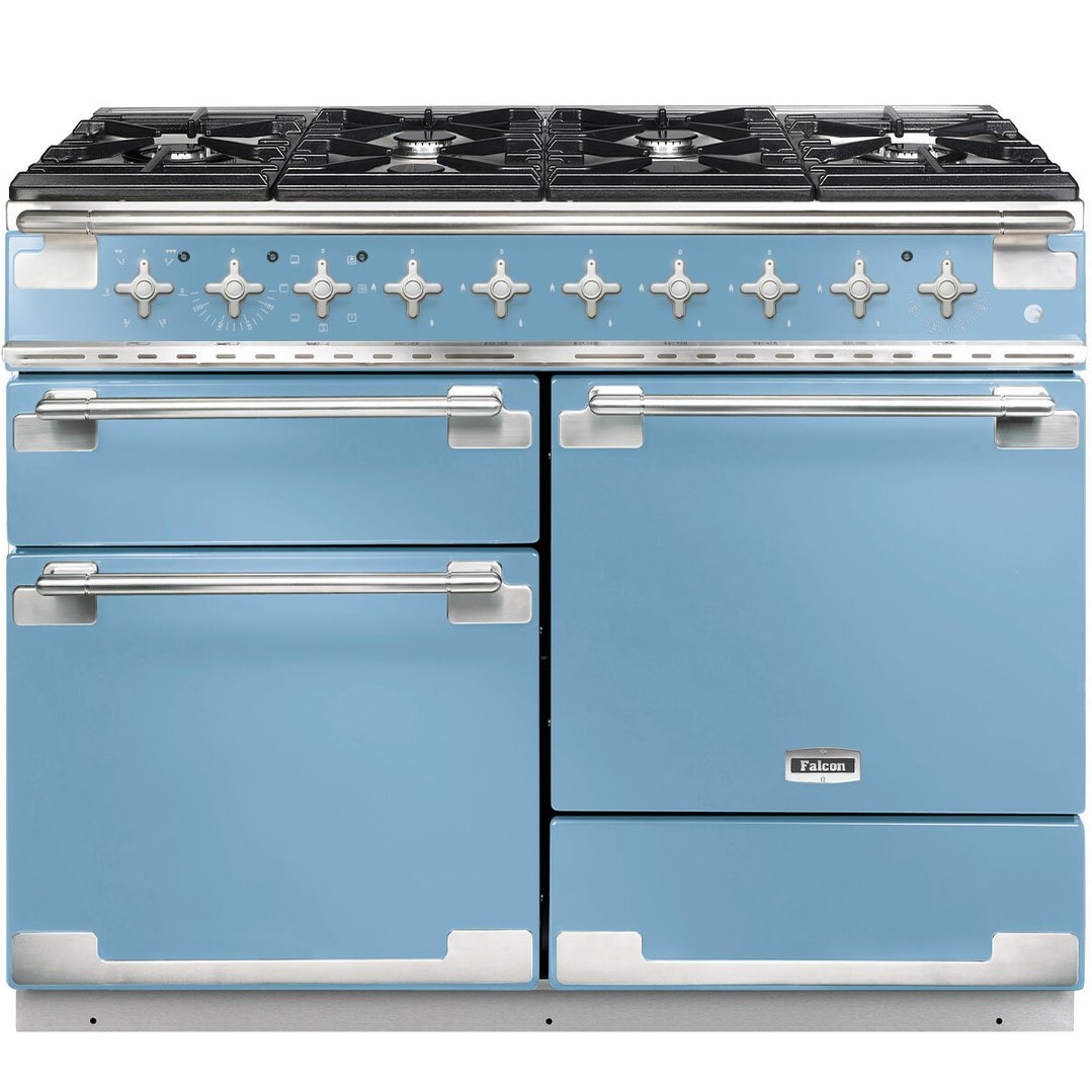 Falcon Elise 110cm Dual Fuel Range Cooker China Blue/Nickel ELS110DFCA ...
