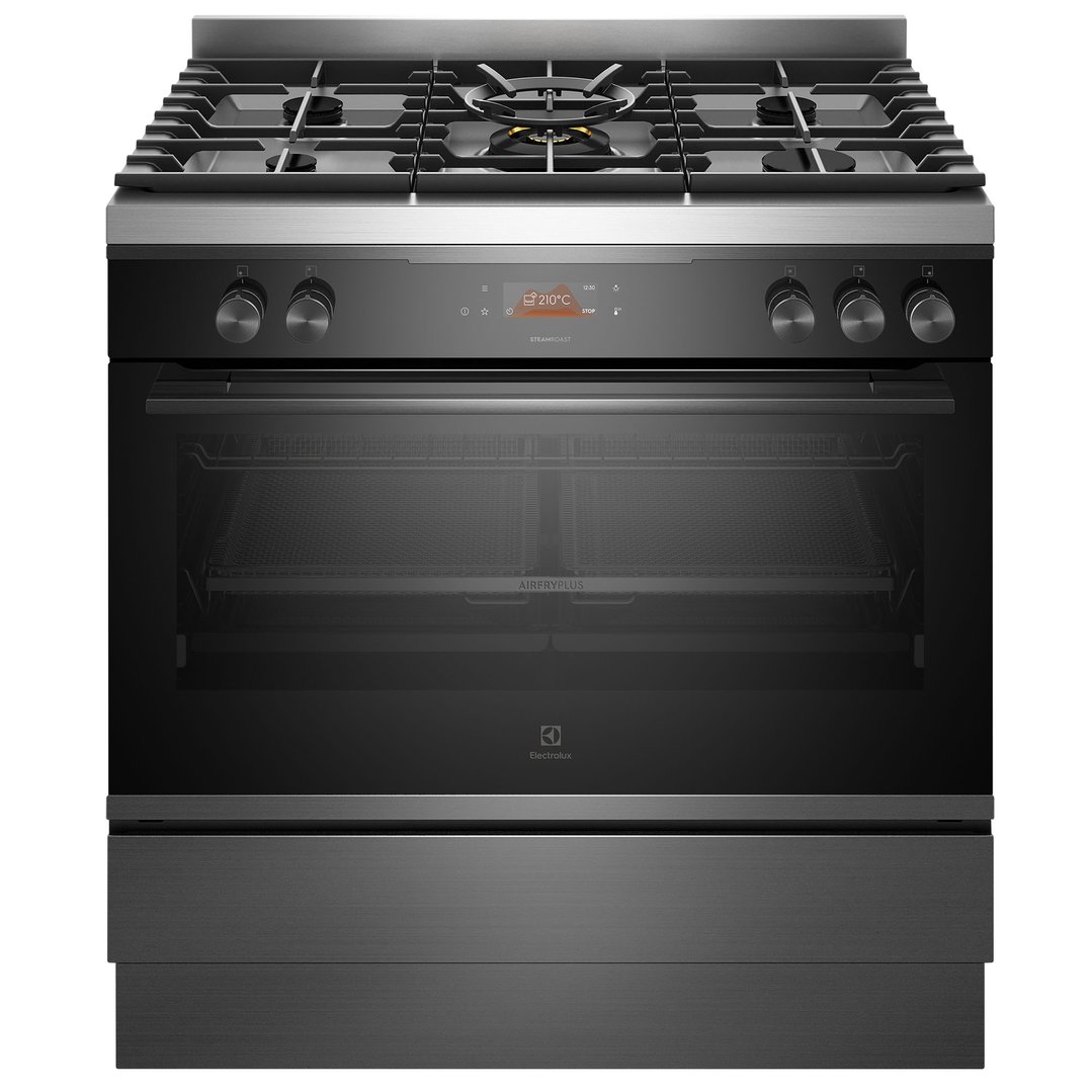Electrolux 90cm Dual Fuel Freestanding Cooker Dark Stainless Steel ...