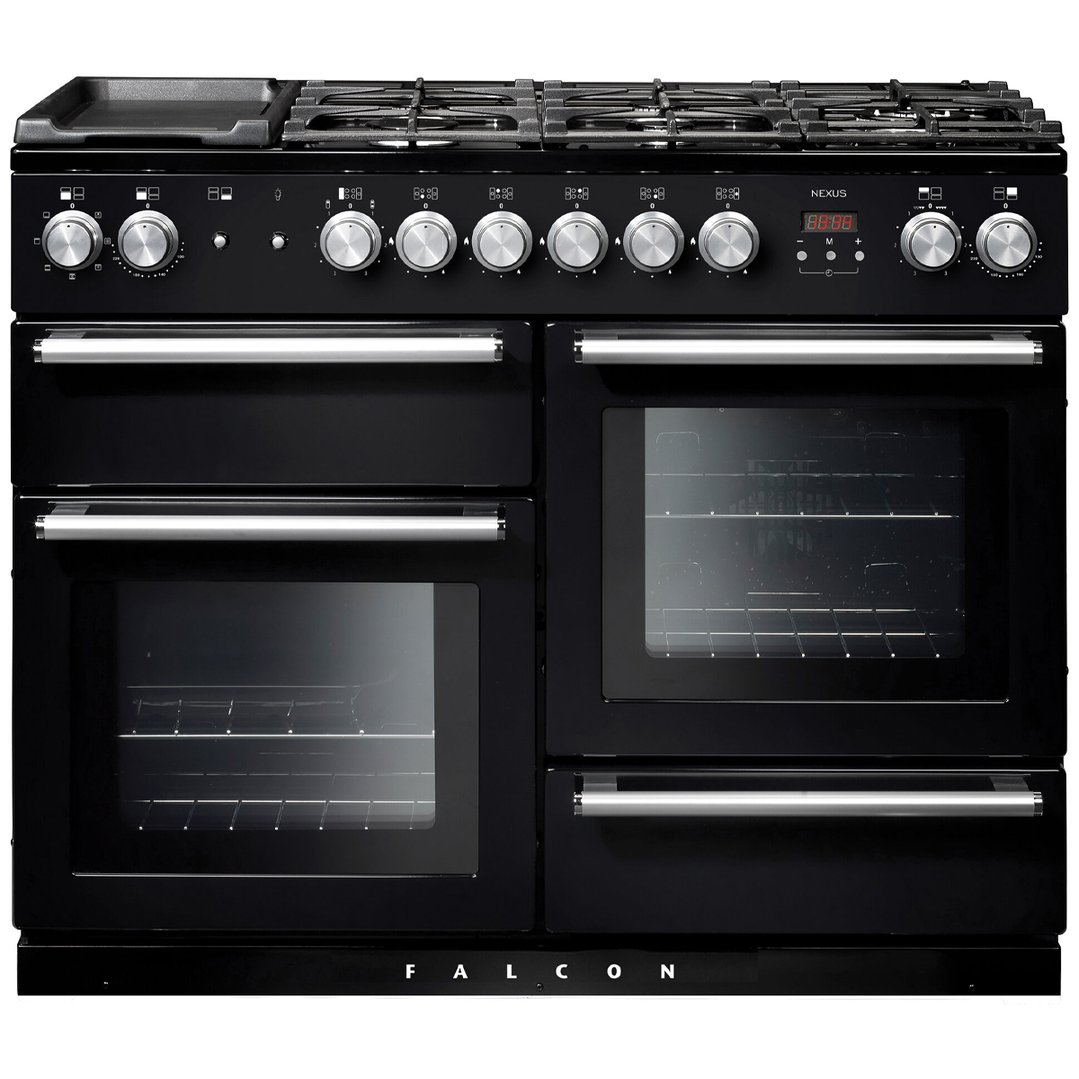Falcon Nexus 110cm Dual Fuel Upright Cooker Black/Chrome NEX110DFBL/CH ...