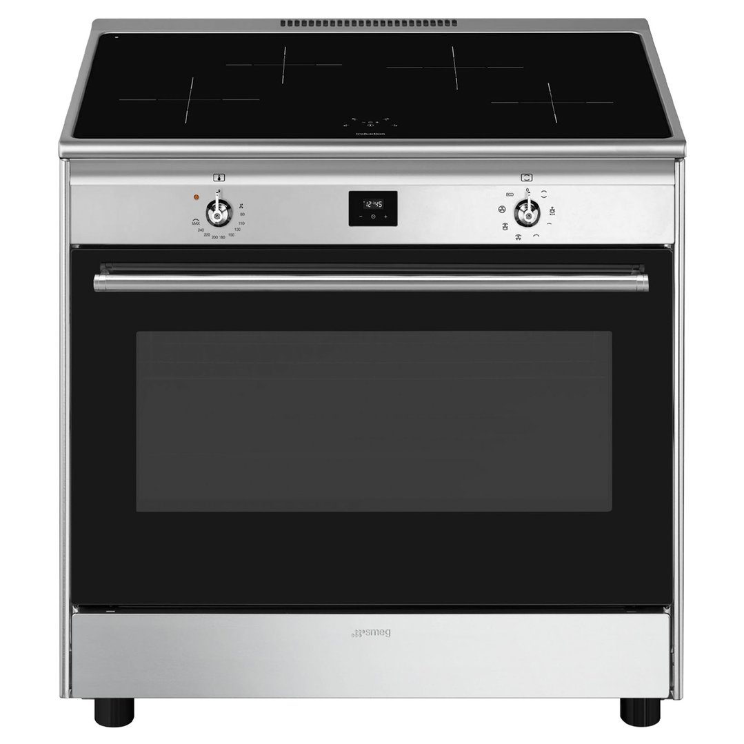 Smeg Classic 90cm Upright Cooker with Induction Hob - Stainless Steel ...