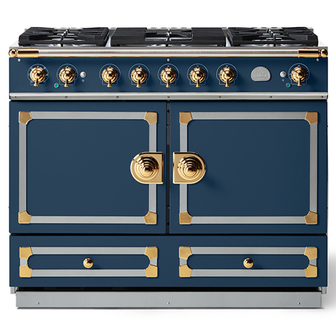 La Cornue CornuFe 110cm Dual Fuel Range Cooker - Winter Sky, Polished ...