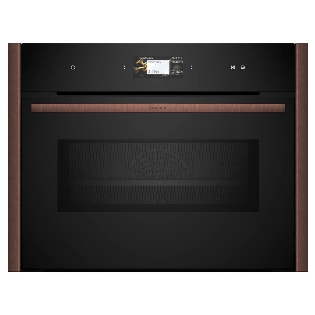 Neff Compact Oven with Microwave with Brushed Bronze Side Trims ...