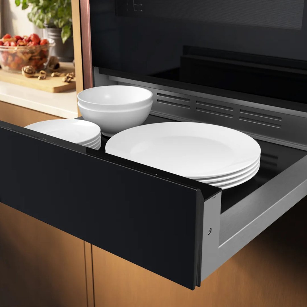 Neff 14cm multifunctional warming drawer with Deep Black Side Trims ...