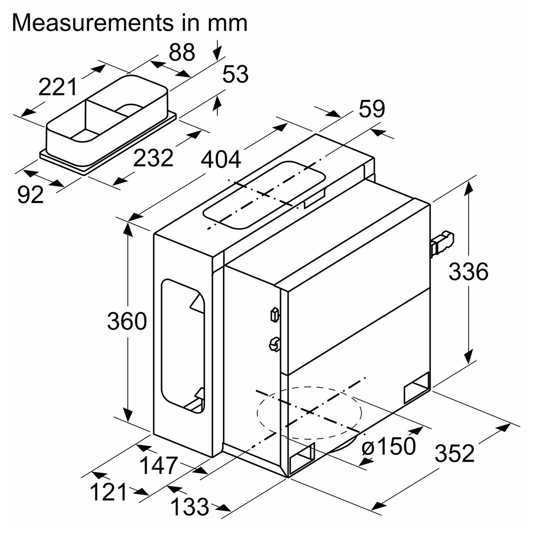 Remote motor installation kit to install motor of Glass Draft DDW88MM66 ...