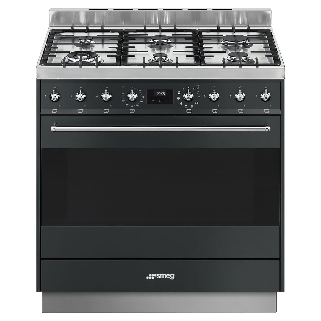 Smeg 90cm Classic Freestanding Cooker Matte Black. CSP9GMMNA1 ...