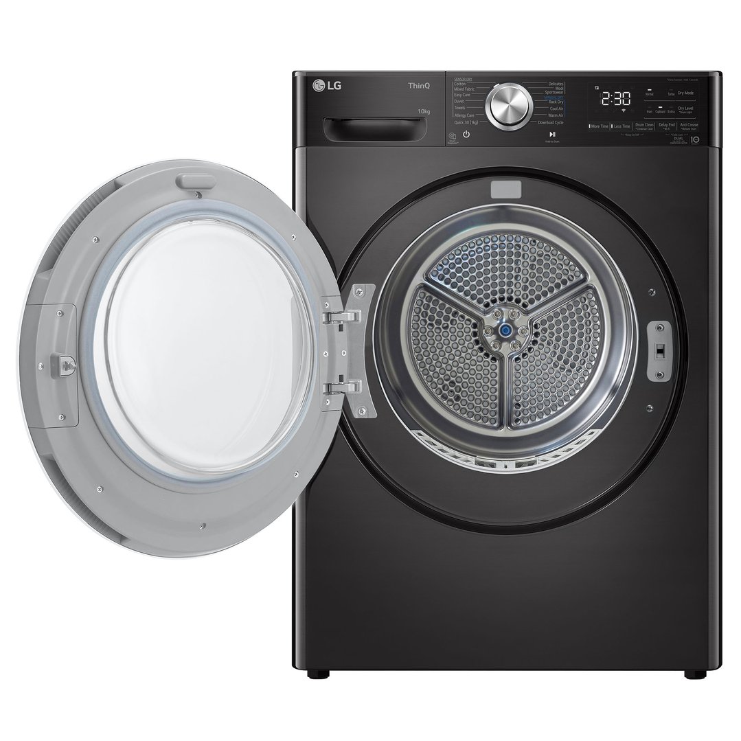 LG 10kg Series 10 Black Steel Heat Pump Dryer DVH10-10B - Signature ...