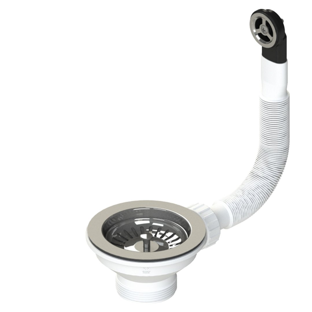 Turner Hastings 90x50 Polished Stainless Steel Basket Waste with ...