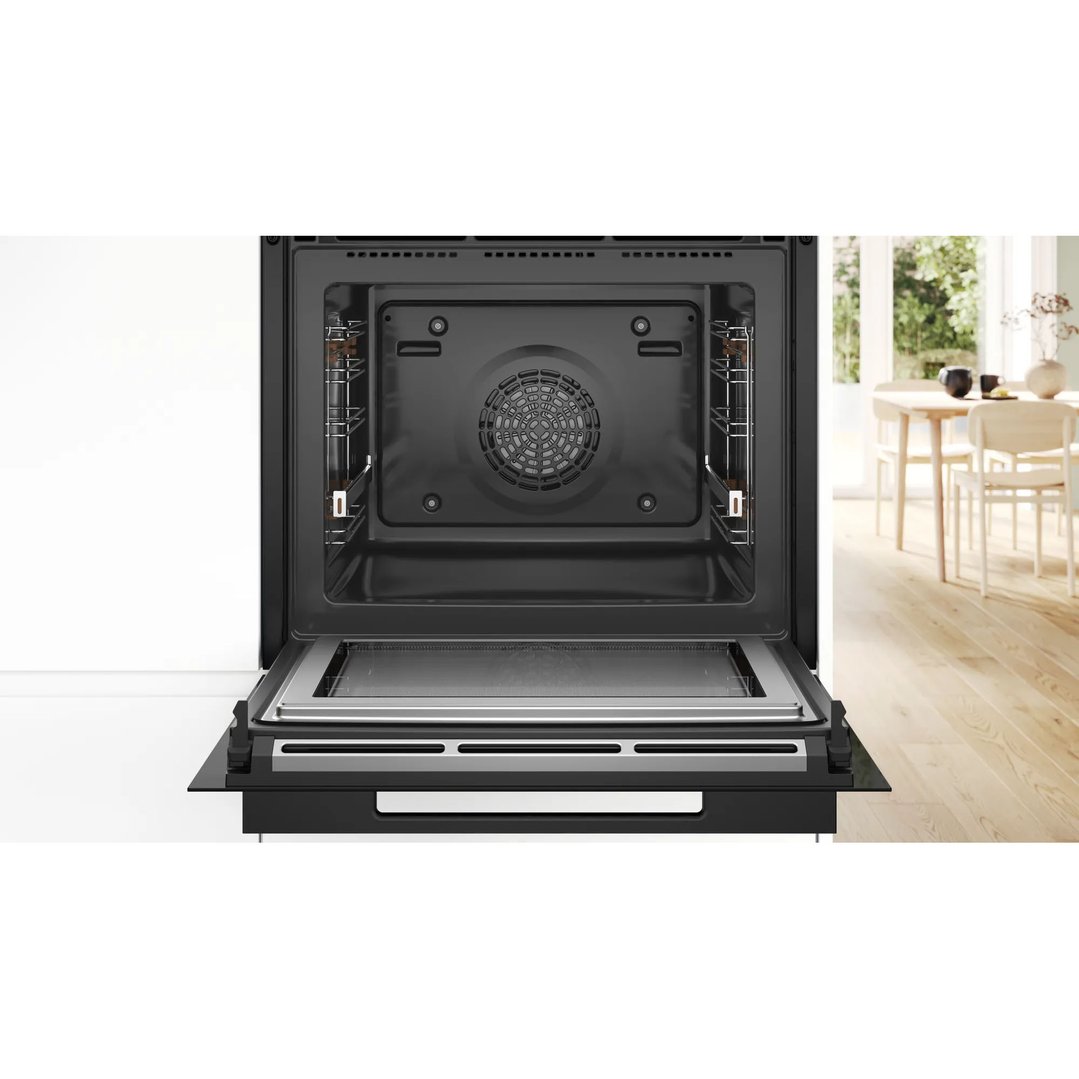 Bosch 60cm Accent Line Built in Oven With Microwave Steam Black Bosch 60cm Accent Line Built in Oven With Microwave Steam Black