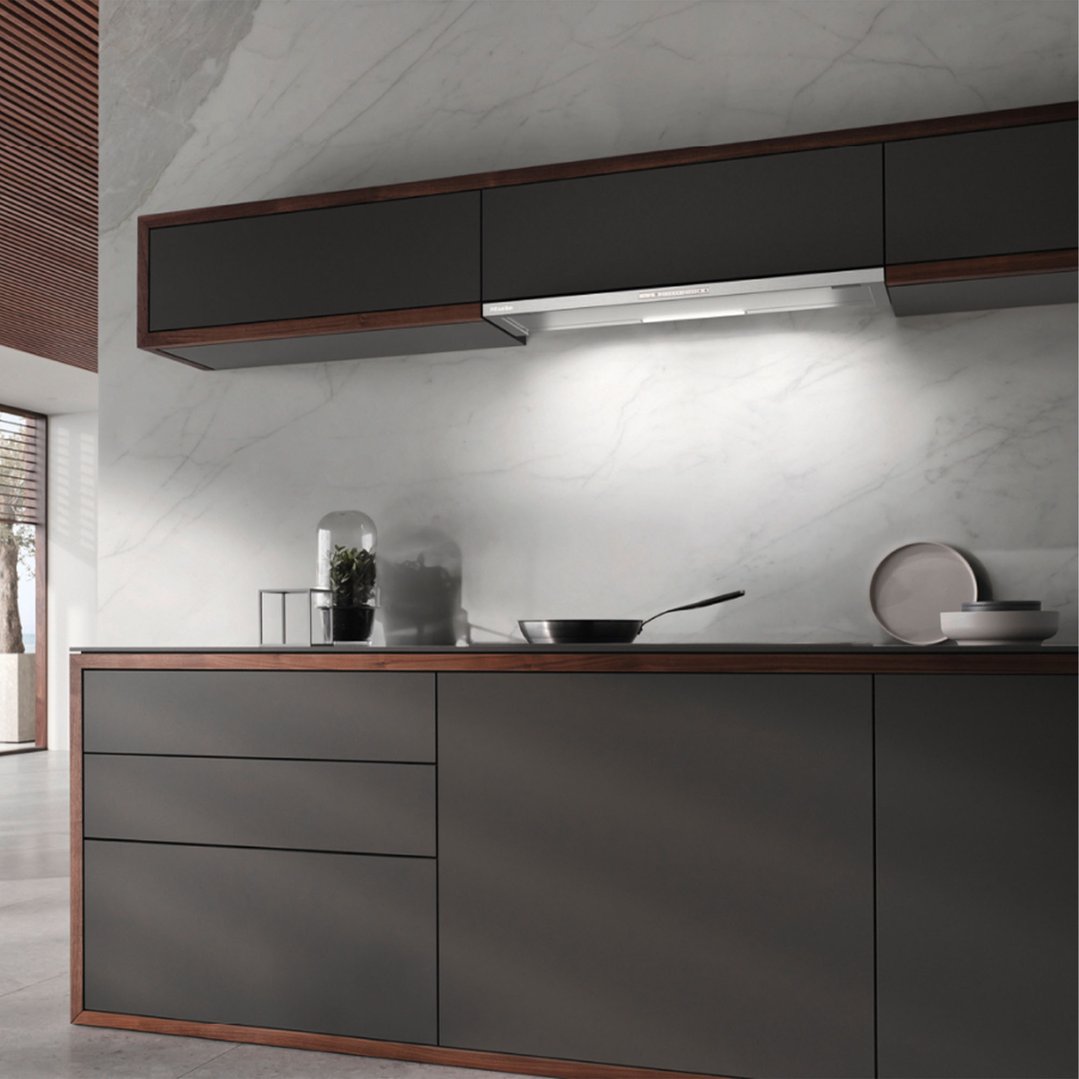 Miele 90 cm Slimline Slide-out Rangehood, Con@ctivity - Stainless Steel ...