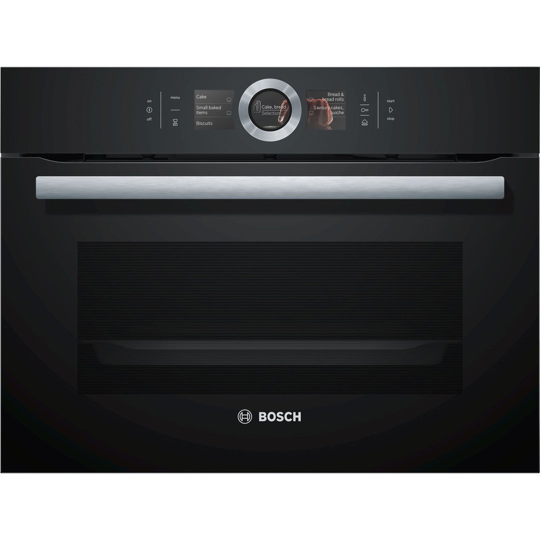 Bosch Serie 8 Compact Combination Steam Oven Black CSG656RB1A ...