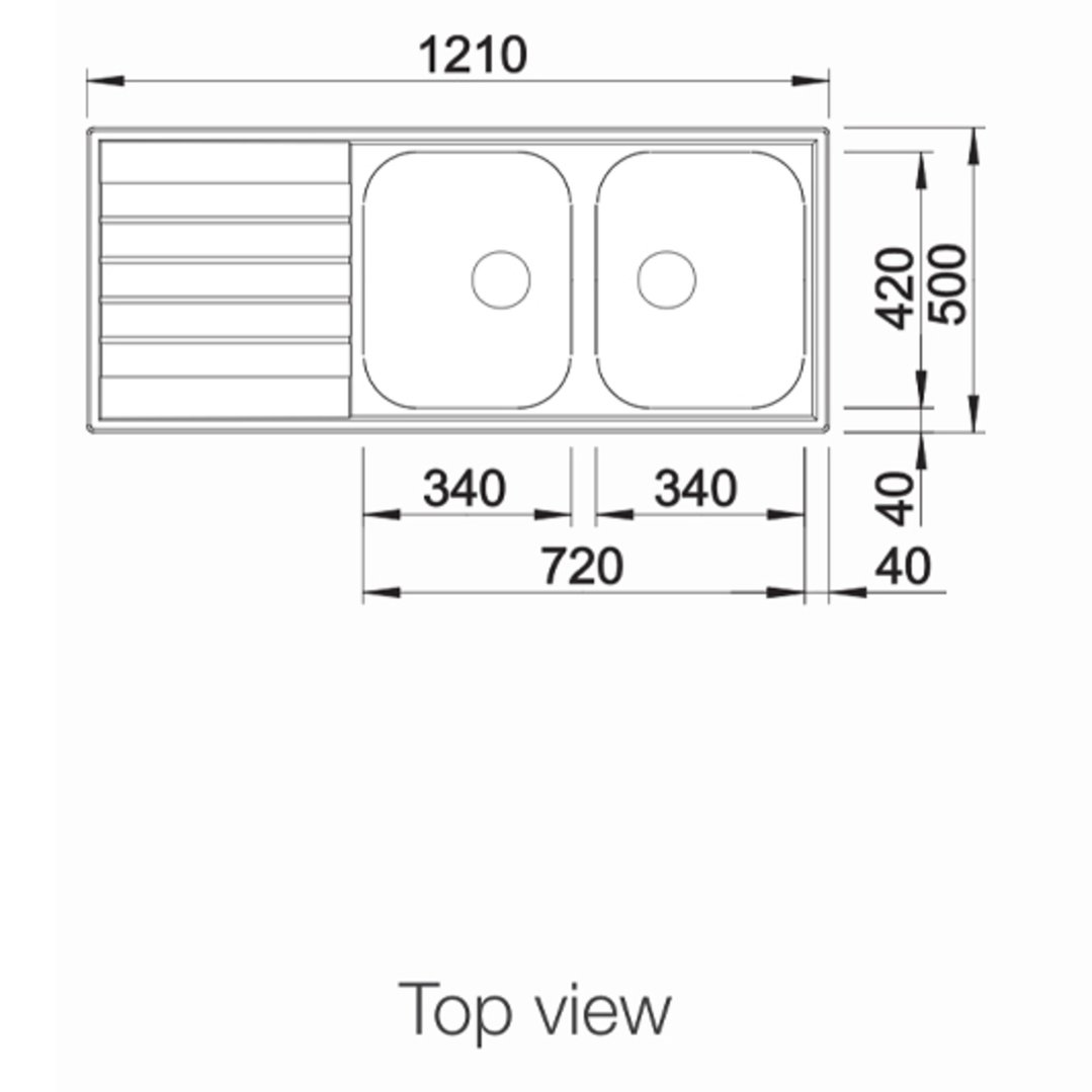 80cm Double Bowl Sink LIVIT8SRK5 - Signature Appliances